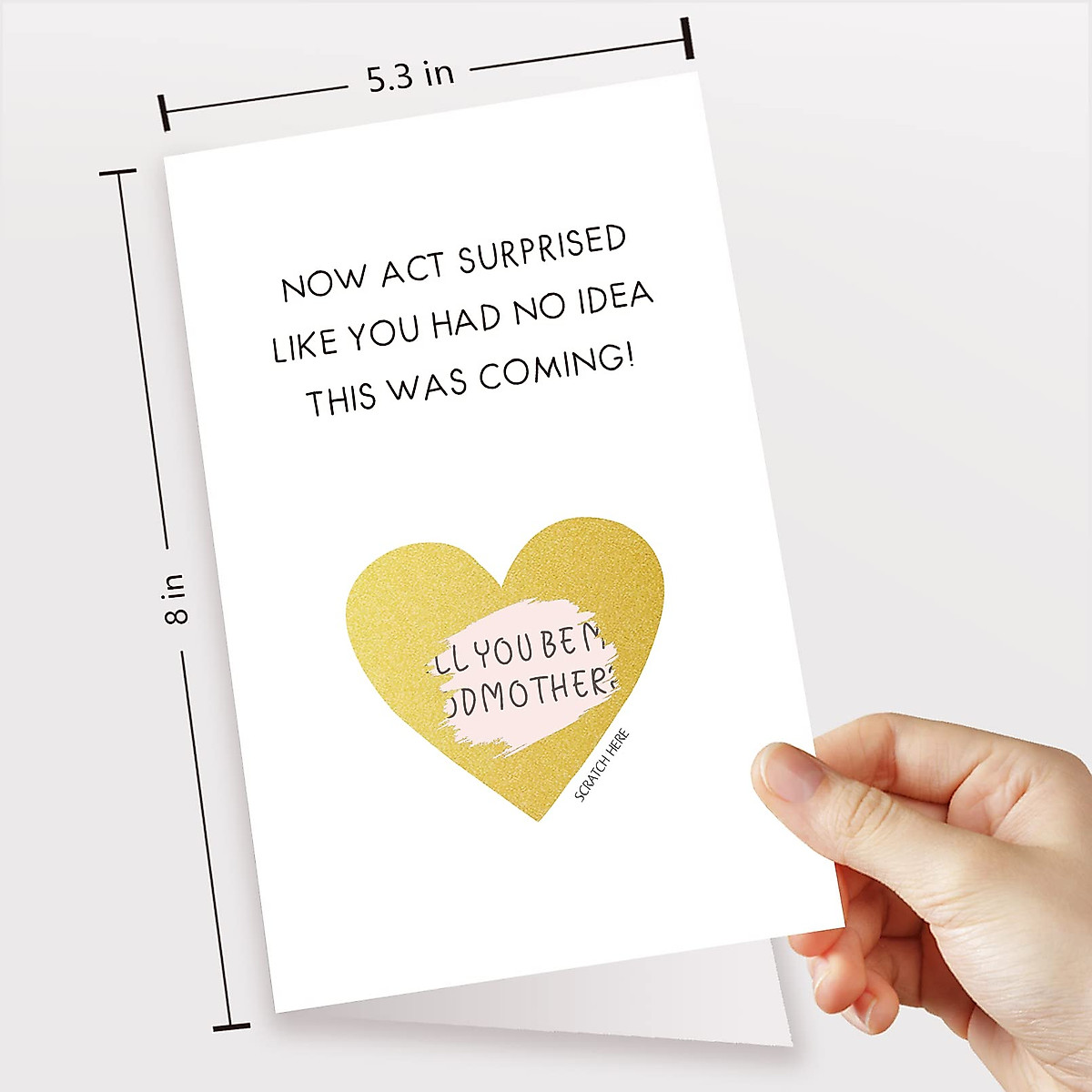 Funny Godmother Proposal Scratch Off Card, Scratch Off Will You Be My Godmother Card, Now Act Surprised Godmother Request