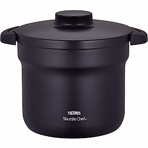 Thermos Vacuum Warm Cooker Shuttle Chef KBJ-4500 BK (Black)【Japan Domestic Genuine Products】