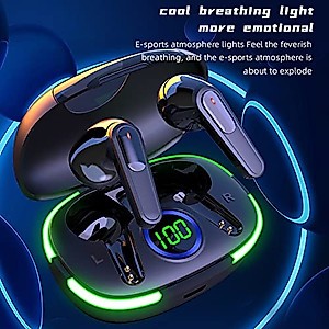 Liladuo True Wireless Earbuds, Bluetooth 5.1 Headphones Touch Control with Charging Case IPX4 Waterproof Stereo Earphones in Ear Built-in Microphone, Compatible with Apple & Android