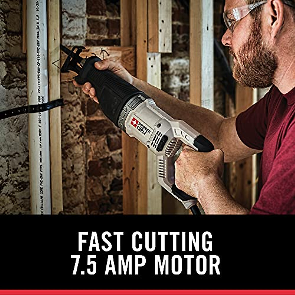 PORTER-CABLE Reciprocating Saw, Variable Speed, 7.5-Amp, Corded (PCE360)