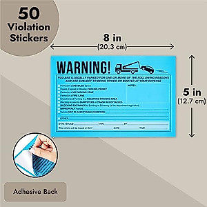 50-Pack Parking Violation Stickers for Any Vehicle