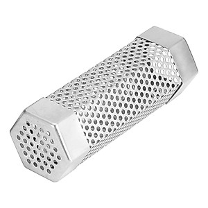 Headerbs Smoke Generator Stainless Steel Grill 6 Inch Smoker Tube Barbecue Tools Barbecue Smoker for Portable Grills Charcoal Gas Electric (#2)