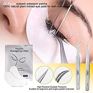 Eyelash Extension Kits, 17Pcs Professional Eyelash Grafting Training Tools Lashes Extension Practice Exercise Set with Mannequin Head Makeup Bag Glue Tweezers for Practice Eye Lashes Graft (17PCS)
