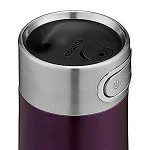 Contigo Luxe Autoseal Travel Mug, Stainless Steel Thermal Mug, Vacuum Flask, Leakproof Tumbler, dishwasher safe, Coffee Mug with BPA Free Easy-Clean Lid, Merlot, 360 ml