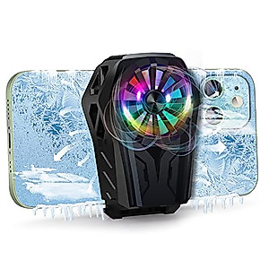 Phone Cooler Semiconductor Heatsink for 4-7.5" Android/iPhone Phone Fast Cooling with Cooling Fan for Phone Cooling, Easy Gaming, Noiseless Portable Phone Cooling Case - USB Type-C Power Cable
