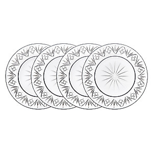 Godinger Appetizer Plates Dinnerware Set, 6inch - Dublin Collection, Set of 4