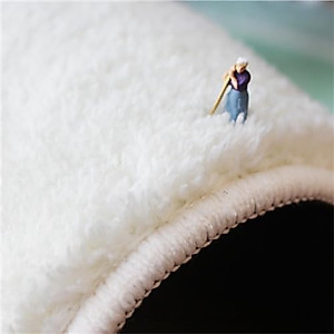 Red Flower Area Rugs, 6ft, American Pastoral Light Luxury Floral Special-Shaped Carpet, Soft Plush Fluffy Round Rug, 3D Printing Geometric Symmetrical Carpet, Non-Slip Home Decor Cute Flower Rug