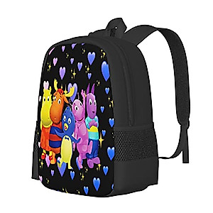 Pobecan The Anime Backyardigans Backpack Laptop Backpack School Daypack Book Bag Travel Bag for Men Women Boys Girls