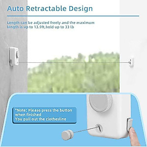 GorillaLine Max - Retractable Clothesline Indoor Outdoor Clothes Line | Heavy Duty Clothes Drying Laundry Line | Wall Mounted Drying Rack Clothing Line | with GorillaGrip Technology