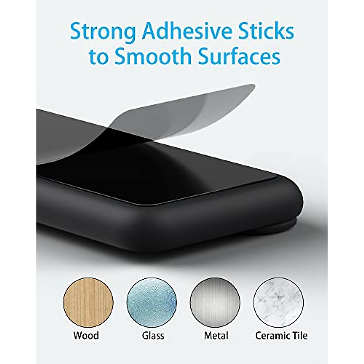 Anker Cable Management, Magnetic Cable Holder, Desktop Multipurpose Cord Keeper, 5 Clips for Lightning Cables, USB C Cables, Micro Cables, Other Wires, Sticks to Wood, Marble, Metal, Glass (Black)