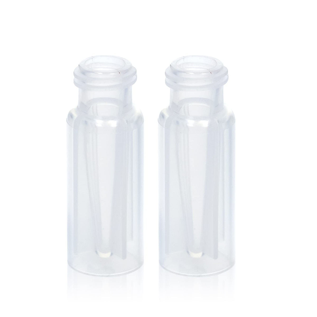 ALWSCI 9mm Screw Top Vials with 0.3 mL Fused Inserts, Polypropylene,ND9 9-425 Screw Thread Caps with Septa, White PTFE/Red Silicone Septa