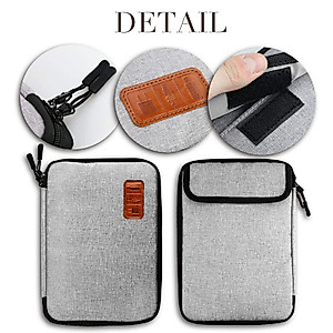 Travel Cable Organizer Bag Double Layer Waterproof Portable Electronic Accessories Organizer for USB Cable Cord Phone Charger Headset Wire SD Card with 10pcs Cable Ties(Grey)