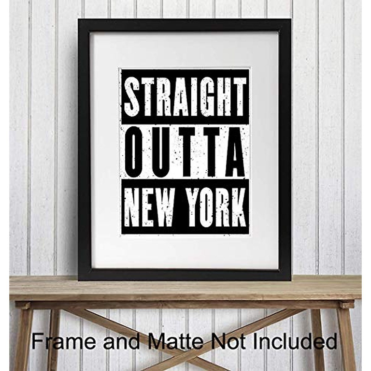 New York Poster - Gift for NY, NYC, Brooklyn Fan - Urban Graffiti Wall Art Decor, Home Decoration for Apartment, Office, Living Room, Bedroom, Bathroom - Contemporary Modern Street Art Picture Print