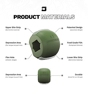 Jawzrsize Jaw, Face, and Neck Exerciser - Define Your Jawline, Slim and Tone Your Face, Look Younger and Healthier - Helps Reduce Stress and Cravings - Facial Exerciser (Level 4 - Elite) (Green)