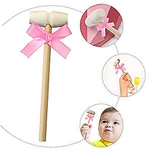 Mini Wooden Hammers 5pcs Wooden Hammer Ornaments Hammer Mini for Cracking Seafood Tool Wood Mallets for Chocolate Wooden Crab Mallets Pink Mini Mallets Wood Cake Mallets