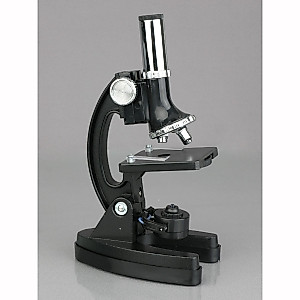 AmScope - 120X-1200X Kids 52 pc Microscope Science Kit + World of The Microscope Book - M30-ABS-KT2-WM - Black