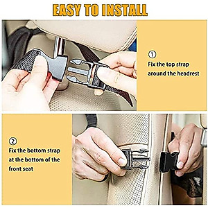 DevSatya Backseat Car Organizer Kick Mats back seat storage bag and 9 Storage Pockets, Travel Accessories for Kids,Toddlers(2 Pack)…