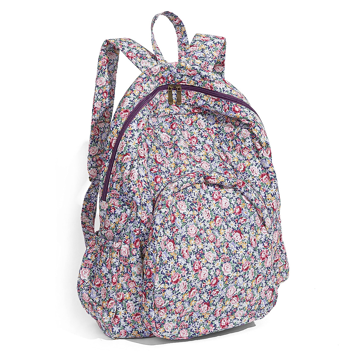 OPQRSTU Women Hippie Hand Bag Large Capacity Bohemian Bag Portable Tourist Fashion Backpacks (Purple white)