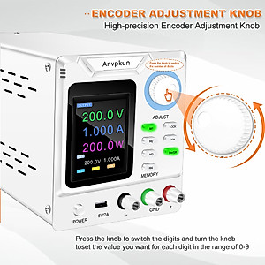 0~200V 0~1A Ac/dc Adjustable Lab Power Supply Adjustable DC Regulated Switching Power Supply Variable Adjustable Laboratory Desktop Power Supply (0-200V 0-1A)