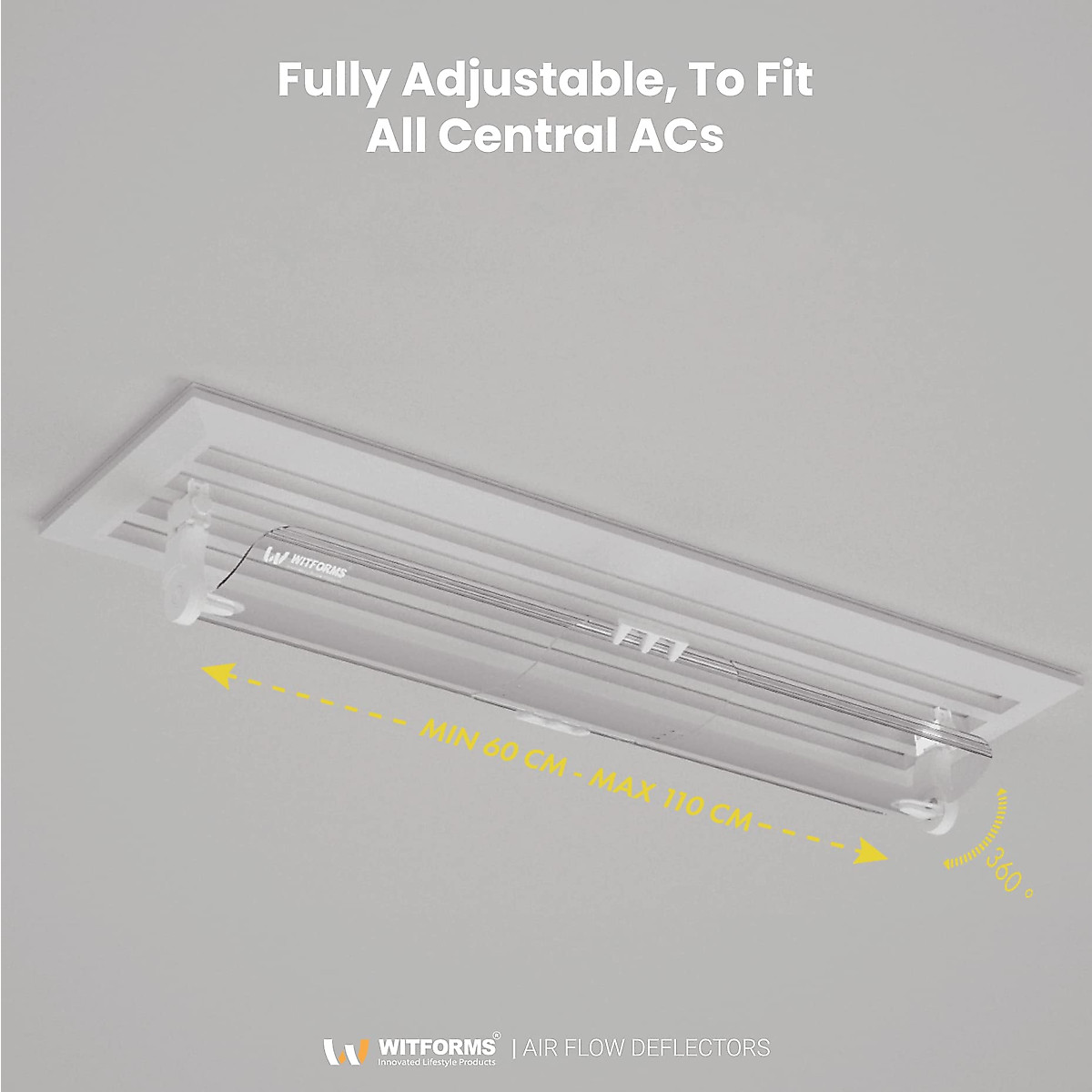 WITFORMS/CENTRAL - Adjustable AC air deflector suitable for central air conditioner's register and grille. Enhance cooling and heating circulation