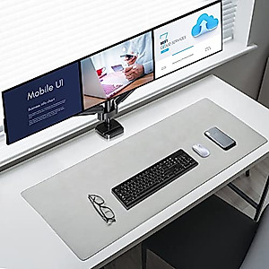 MOUNTUP Triple Monitor Desk Mount, 3 Monitor Stand for Three Max 27 Inch Computer Screen, 4.4-19.8lbs Heavy Duty Gas Spring Triple Monitor Arm Holder, VESA Bracket with Clamp/Grommet Base, Black