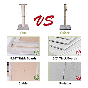 Cat Scratching Post-Scratching Post with Sisal Rope for Indoor Cats Large Cat Scratching Post sisal cat Scratcher Cute for Kitten Scratching Post(34 inch)