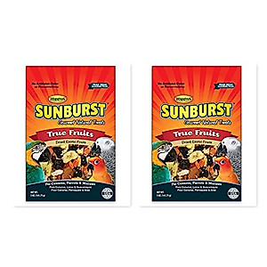 Higgins 2 Pack Sunburst True Fruits Gourmet Treats for Conures, Parrots & Macaws, 5 oz. ea. Fast Delivery!!