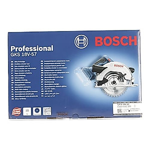 Bosch Professional 18V System GKS 18V-57 Cordless Circular Saw (Saw Blade Diameter: 165 mm, Cutting Depth: 57 mm, excluding Batteries and Charger, in Carton)