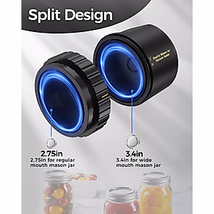 Fodmor Mason Jar Vacuum Sealer,Electric Mason Jar Sealer Vacuum Sealing Kit for Canning,Vacuum Sealer for Mason Canning Jars with Can Opener,Regular and Wide Mouth Mason Jar Lids