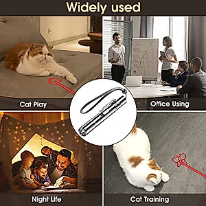 ANDICEQY Cat Laser Toy, 7 Adjustable Patterns Pet Laser Pointer Toys for Indoor Cats Dogs, Long Range 3 Modes Training Exercise Chaser Interactive Toy, USB Recharge