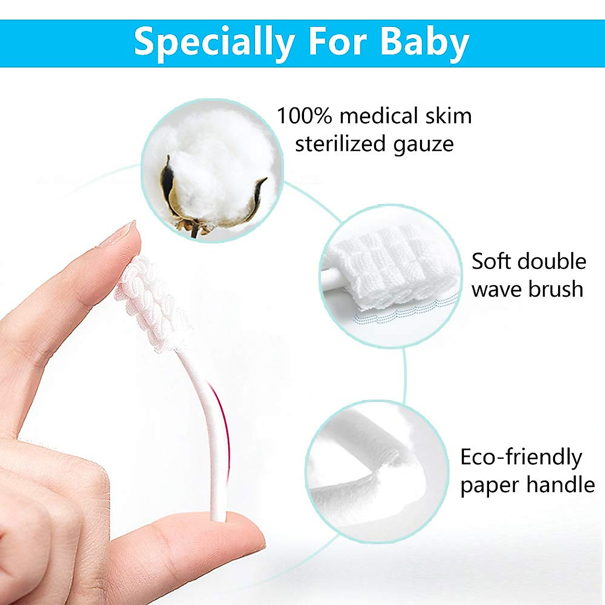 Baby Toothbrush,Infant Toothbrush,Baby Tongue Cleaner,Infant Toothbrush,Baby Tongue Cleaner Newborn,Toothbrush Tongue Cleaner Dental Care for 0-36 Month Baby,36 Pcs + Free 4 Pcs
