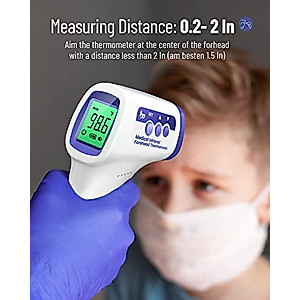 Femometer Baby Thermometers, Forehead Thermometer for Adults and Kids, Digital Infrared Thermometer with Fever Alarm and Memory Function