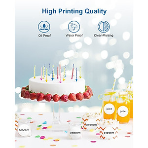 POLONO Shipping Label Printer, 4x6 Thermal Label Printer for Shipping Packages, Commercial Direct Thermal Label Maker, 2" White Circle Direct Thermal Labels (750 Labels