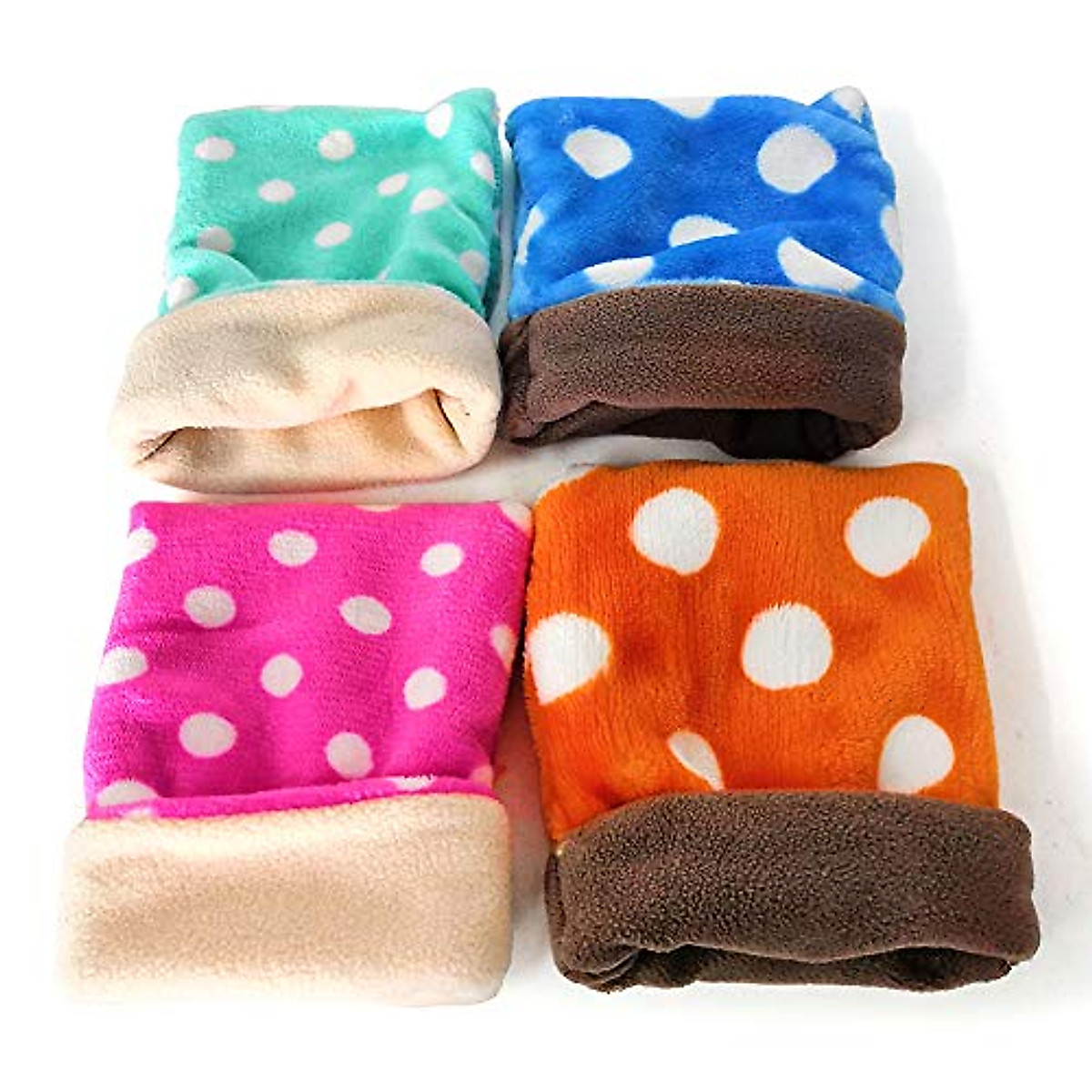 SONGBIRDTH Polka Dot Lovely Plush Sleeping Bag Mini Pet Bed Nest for Guinea Pig Hamster for Sugar Glider Ferret Squirrel Blue