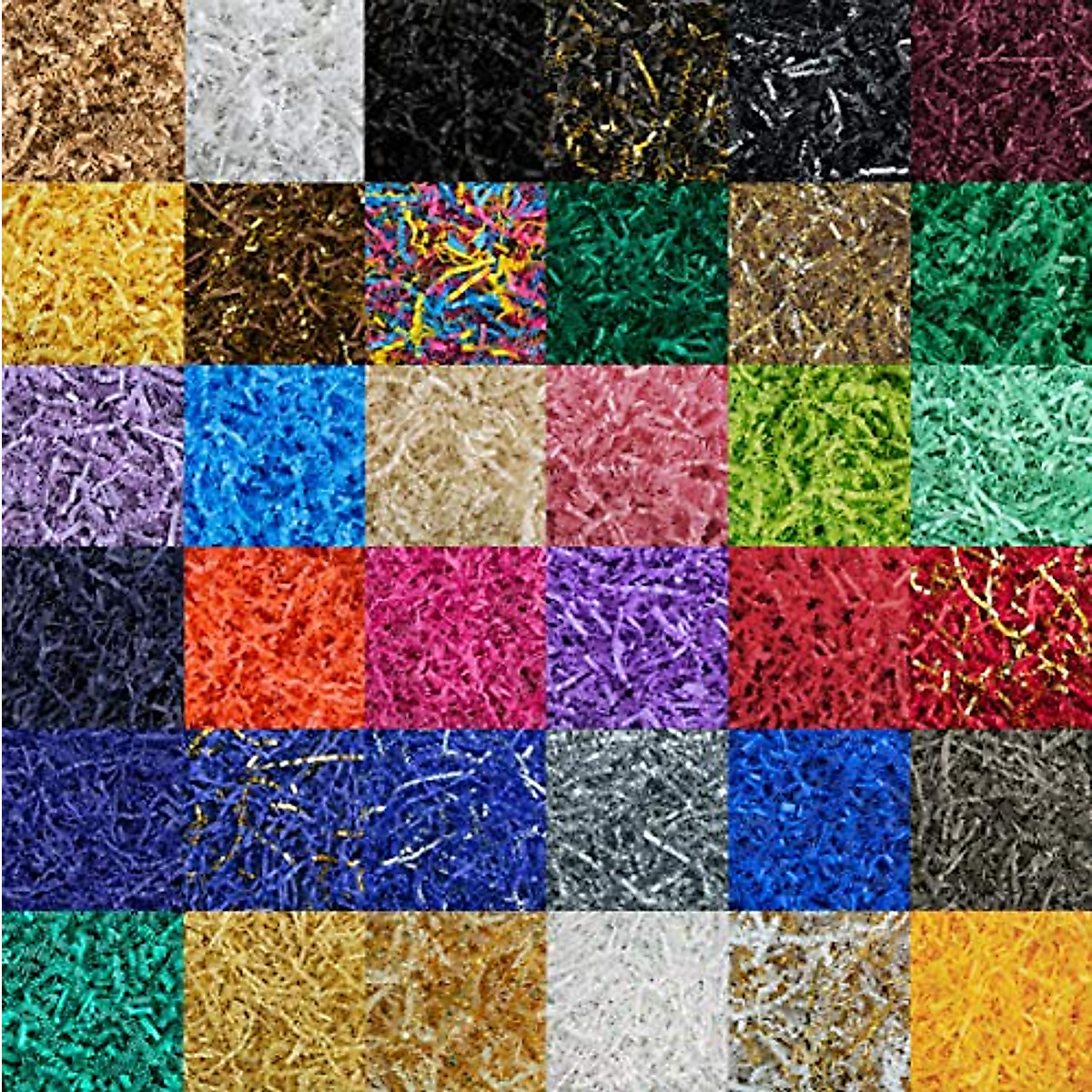 MagicWater Supply Crinkle Cut Paper Shred Filler (1 LB) for Gift Wrapping & Basket Filling - Black & Gold