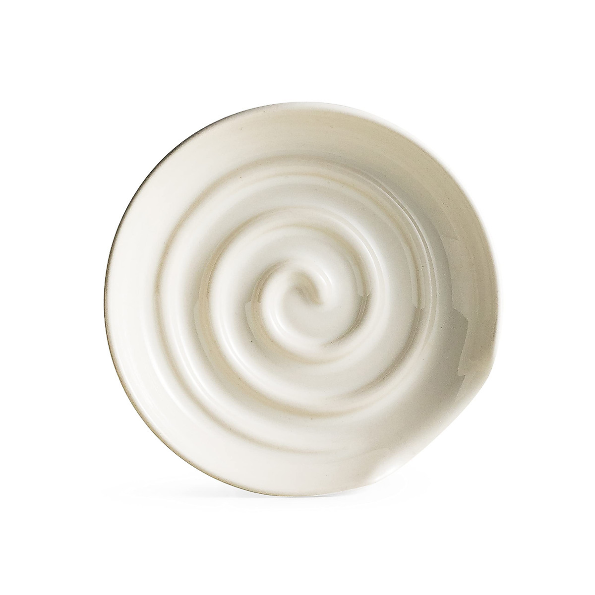 Cormomu Spoon Holder, Ceramic Spoon Rest for Stove Top, Utensil Holder for Spatula, Coffee Spoon, Spoon Cradle, Kitchen Accessories for Stove, Christmas Gifts, White