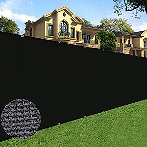 Sunnyglade 6 feet x 50 feet Privacy Screen Fence Heavy Duty Fencing Mesh Shade Net Cover for Wall Garden Yard Backyard (6 ft X 50 ft, Black)