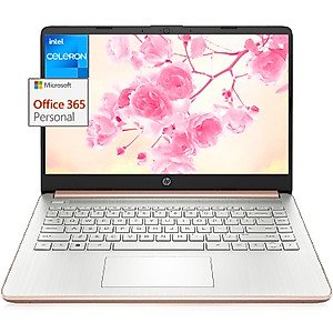 hp Stream 14 inch Laptop for Student and Business, Intel Quad-Core Processor, 16GB RAM, 320GB Storage (64GB eMMC + 256GB Card), 1-Year Office 365, Webcam, Long Battery Life, Win11 H