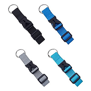 PH PandaHall 4pcs Add a Bag Luggage Strap Jacket Gripper Adjustable Suitcase Belt Straps Carry-on Baggage Suitcase Straps Belts for Extra Bags Travel Attachment Accessories