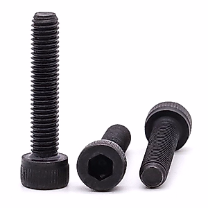 25 Pcs M6-1 x 40mm Socket Head Cap Screws, 12.9 Grade Alloy Steel, Black Oxide Finish, DIN 912, Full Thread, Hex Drive Socket Cap Bolts for Automotive, CNC, Industrial