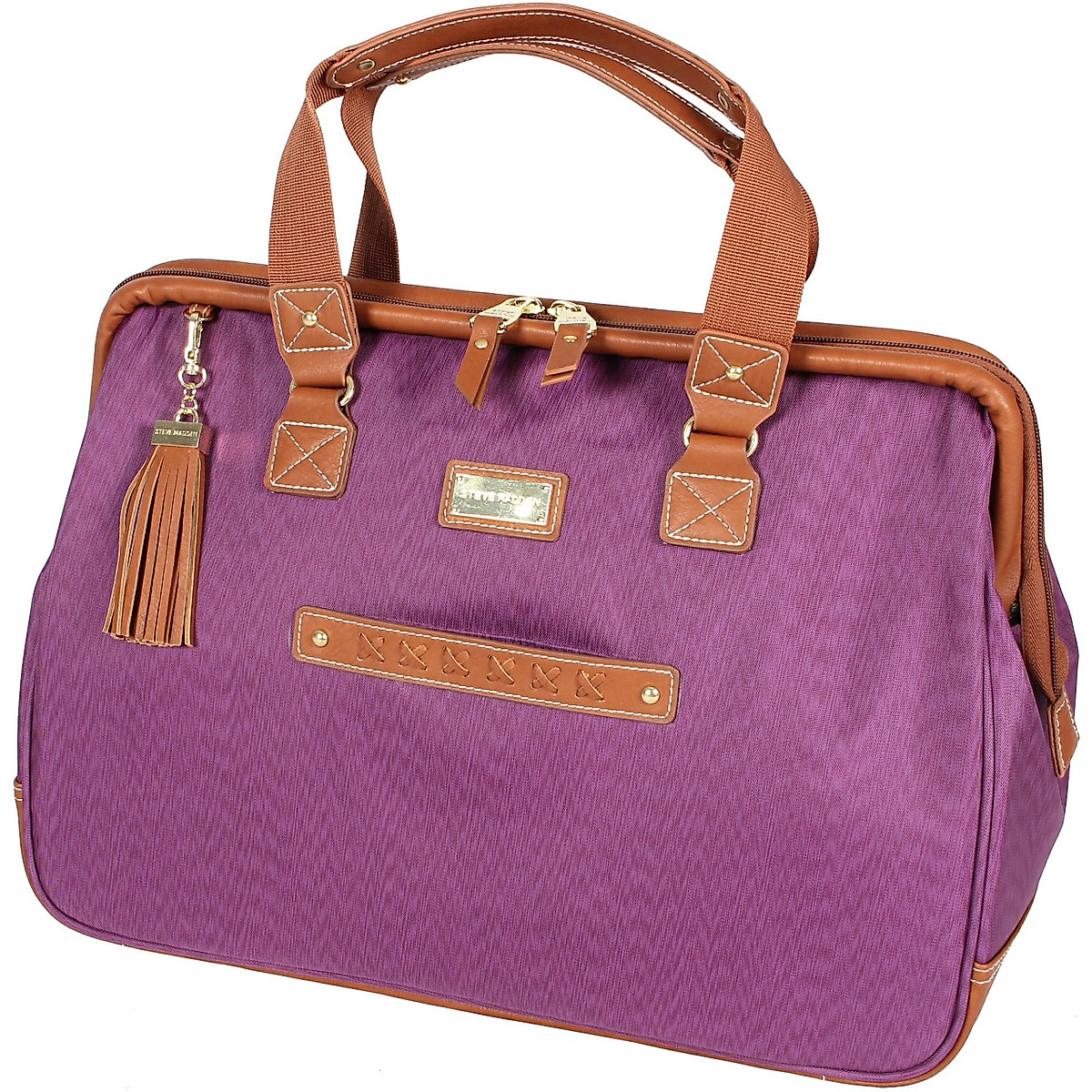 Steve Madden Global Wire Frame Purple Satchel