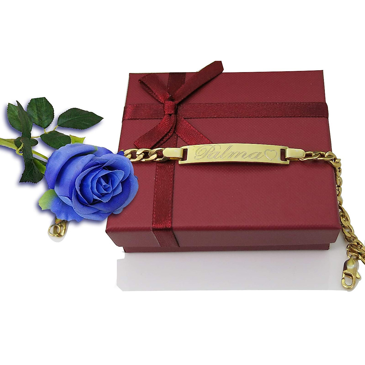 Tina&Co Personalized Stainless Steel Bracelets Name Bar Bracelet Custom Bracelet Gift For Mom Women-24