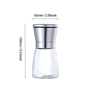 Stainless Steel Salt And Pepper Mill Grinder, Spice Glass Muller, Hand Mill Grinding Bottle, Kitchen Gadgets Glass Tools
