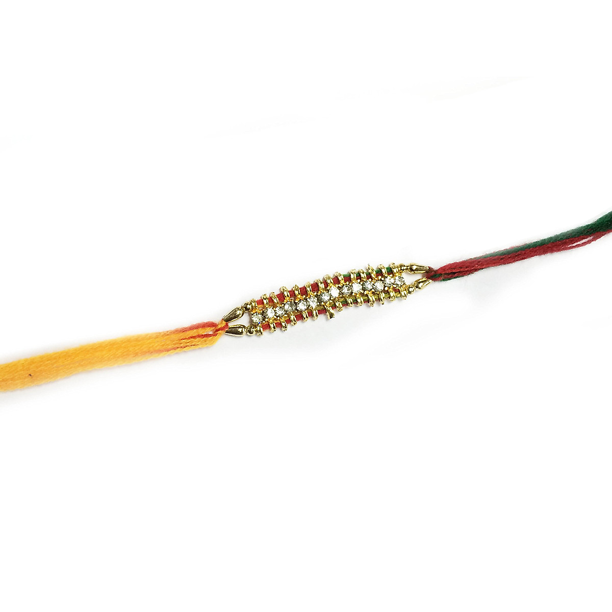 Set of Three Rakhi, 14 Stone Rakhi thread, Raksha bandhan Gift for your Brother, Vary Color and Multi Design