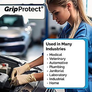 GripProtect Ultra 8 Mil Latex Exam Gloves, Heavy Duty, Medical, Automotive, Industrial, Janitorialt (Small 100)