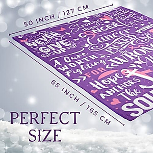 InnoBeta Cancer Survivor Gifts for Women, Flannel Throw Blankets Cancer Gifts for Women Girls, Super Soft & Skin-Friendly, Best Gifts for Cancer Patients, Perfect Get Well Soon Gifts, 50” x 65”