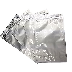 ShieldPro Odor-Proof Zip Seal 5 Mil 1 Gallon Gusseted 10"x16"x4" Aluminum Foil Mylar Bag for Long Term Storage of Food, Herb, Seeds, Organics and Pharma (50)
