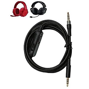 Removable Audio Aux Cable with Inline Mute and Volume Controls for Logitech Wired G433 G233 G Pro G Pro X Gaming Headsets