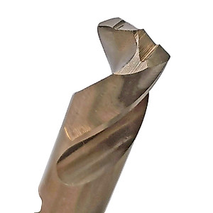 NordWolf 1/2" M35 Cobalt Stubby Drill Bit for Stainless Steel, Hard Metals & Cast Iron, with 1/4" Hex Shank for Quick Chucks & Impact Drivers