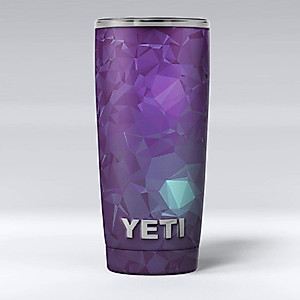 Design Skinz Purple Geometric V11 - Skin Decal Vinyl Wrap Kit Compatible with The Yeti Rambler Cooler Tumbler Cups